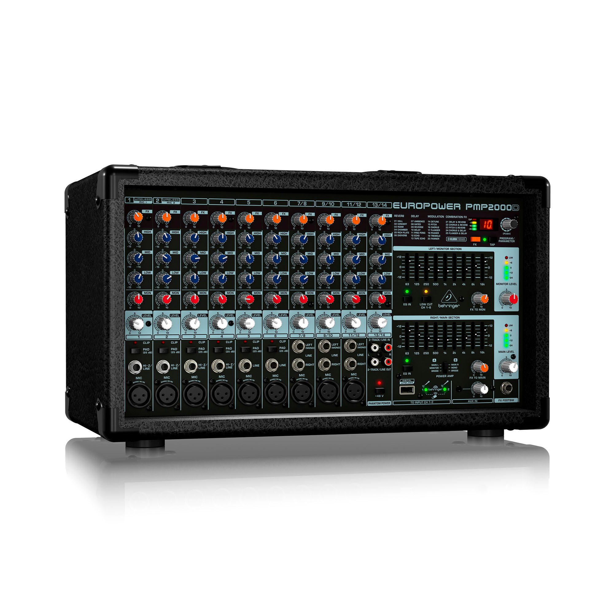 Consola activa Clase D 1000 W x 2 (4 Ω) PMP2000D BEHRINGER